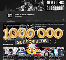Power 106/Los Angeles Tops One Million YouTube Subscribers